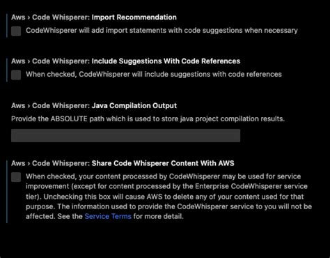codewhisperer errors when not enabled · issue 3490 · aws aws toolkit