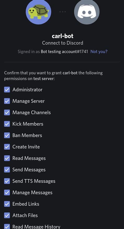 How To Make Your Bot Ask For Permissions Before Joining A Server Discordpy Stack Overflow