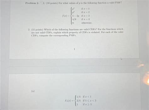 Solved Which Of The Following Functions Are Valid Cdfs ﻿for