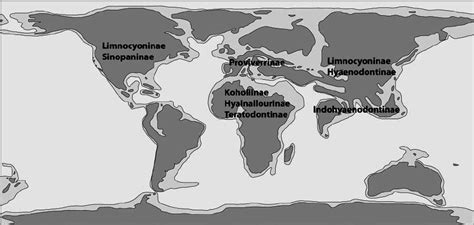 Palaeogeographical Map Of The Early Eocene Middle Eocene Transition