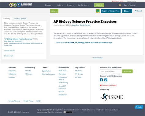 AP Biology Science Practice Exercises OER Commons