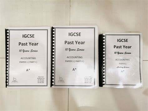 Igcse Account Paper 1 Past Year Paper 2008 2018 Hobbies And Toys Books