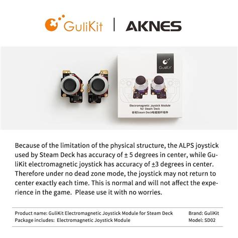 Gulikit Electromagnetic Joystick Module For Steam Deck Oledsteam Deck Lcd Gulikit Sd02gulikit