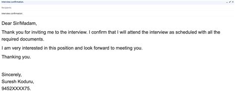 How To Acknowledge Interview Email Examples