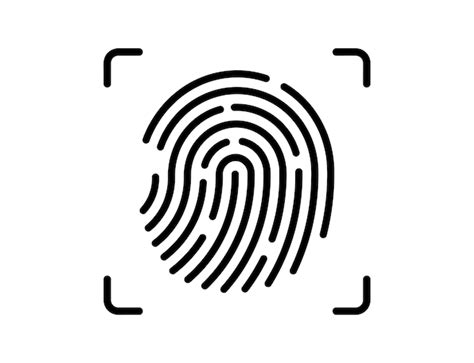 Premium Vector Id App Icon Finger Print Finger Print Accepted Icon