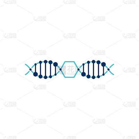 DNA蜂窝状螺旋六边形矢量图标说明