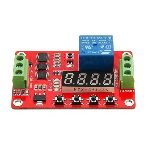 Dc 12v Multifunctional Relay Module With Led Display Self Lock Cycle