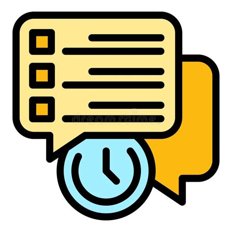 Task Schedule Chat Icon Vector Flat Stock Vector Illustration Of