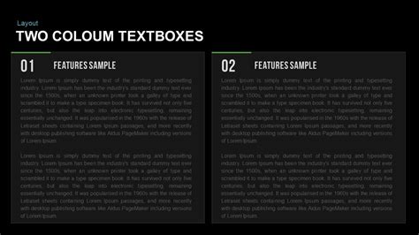 Text Boxes Layouts Template For PowerPoint Keynote