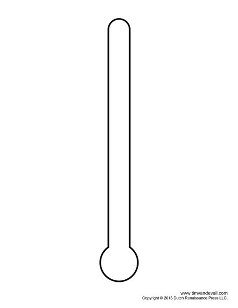 Blank Thermometer Template Printable Thermometer