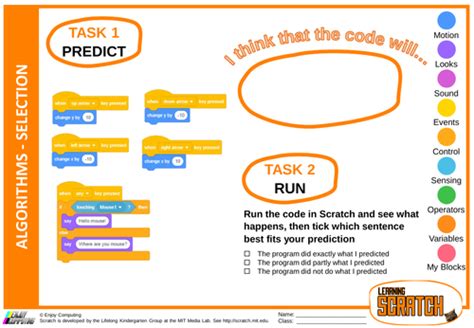 Scratch Using Primm Selection Teaching Resources