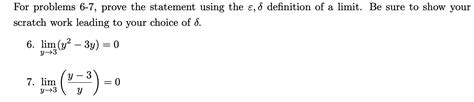 Solved For problems prove the statement using the ε δ Chegg