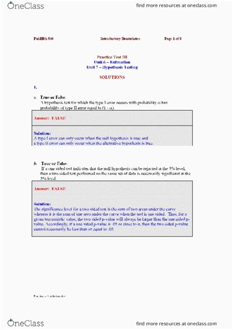 Pubhlth 590a Midterm Pubhlth 540 Test 3 Solutions Oneclass