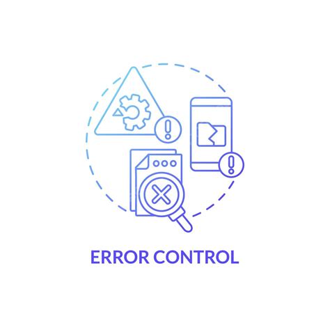 Error Control Blue Gradient Concept Icon Optimization Illustration Software Vector Optimization