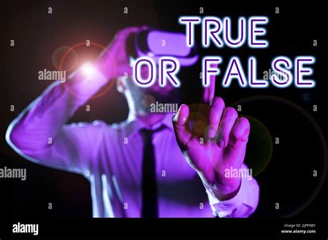 Text Sign Showing True Or False Internet Concept Decide Between A Fact