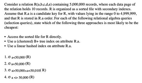 Solved Consider A Relation R A B C D E Containing Chegg