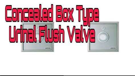 Concealed Box Type Urinal Flush Valve Fixing Leaking YouTube