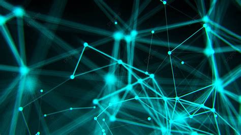 Bluethemed Digital Drawing Of Abstract Connection Dots Representing Network Concept In