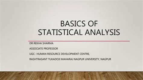 basics on statistical data analysis ppt