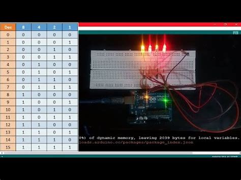 4 Bit Binary Counter Arduino Programming YouTube