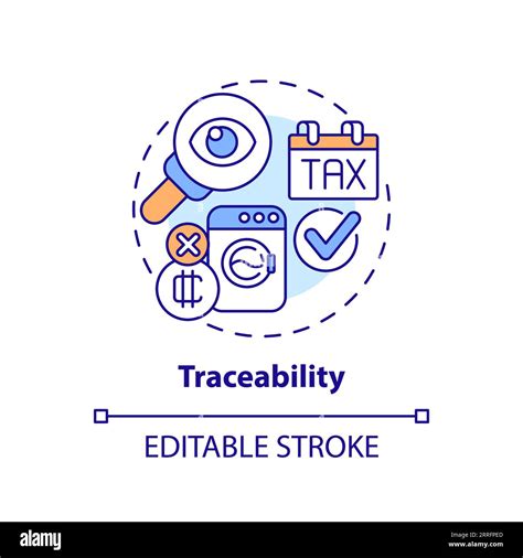 2d Customizable Traceability Line Icon Concept Stock Vector Image And Art