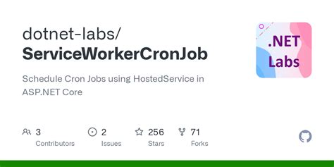 Github Dotnet Labsserviceworkercronjob Schedule Cron Jobs Using Hostedservice In Aspnet Core