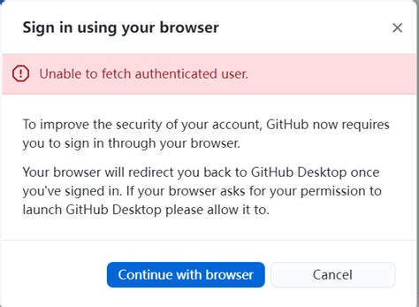 Unable To Fetch Authenticated User · Issue 16216 · Desktopdesktop · Github