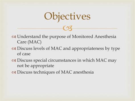 Monitored Anesthesia Care Presentation Ppt Pptx