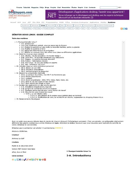 Dokumen Tips Debuter Sous Linux Guide Complet Forensics Reporting Tools System Wed Mar Pdf