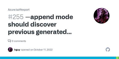 Append Mode Should Discover Previous Generated Resource Names · Issue