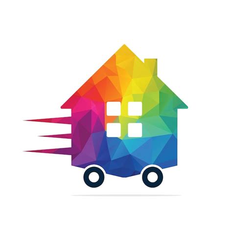 Premium Vector Home Delivery Logo Design House With Tire Motion Logo