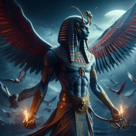 Shu Egyptian God Of Air Wind And Space By Gallerybrisart On Deviantart