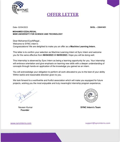 Mohamed Ezz Auf Linkedin Syncinterns Artificialintelligence