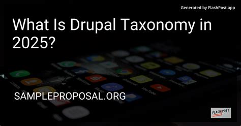 what is drupal taxonomy in may 2025