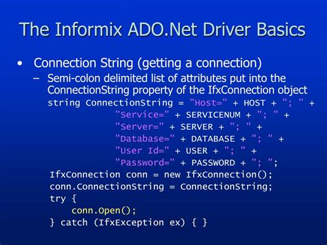 PPT Building Informix Data Driven Applications With Net PowerPoint