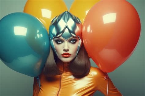 멋진 슈퍼히어로 복장을 입은 여성의 초상화 무료 사진