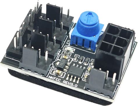 Amazon Com SJZBIN Black Fan Adapter PWM PC Chassis Cooling Fan Hub V Speed Controller With