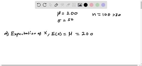 Solved A Population Has A Mean Of 200 And A Standard Deviation Of 50