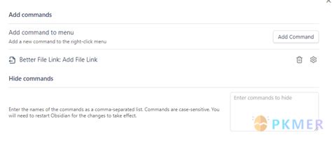 Pkmerobsidian 插件：customizable Menu 自定义你的右键菜单，好用的功能集成起来