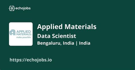 Applied Materials Is Hiring Data Scientist Bengaluru India India R Matlab Sql Php Python