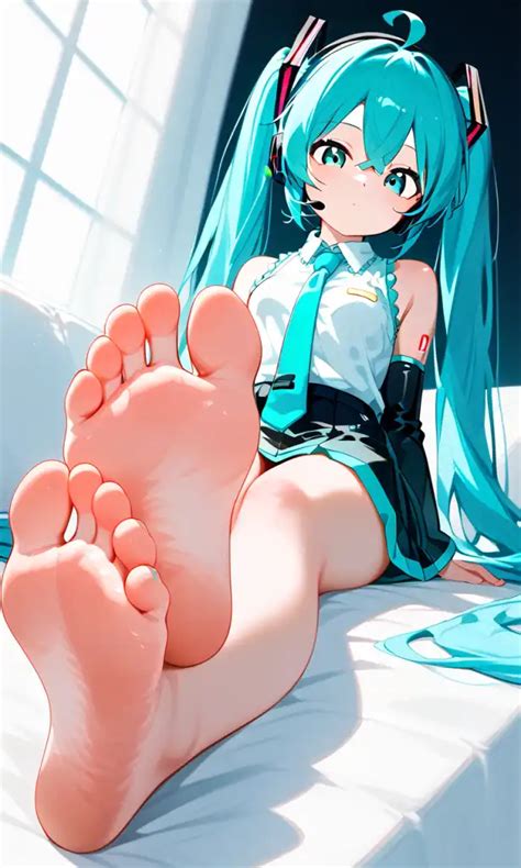 Hatsune Miku Foot Ai Art Pixai
