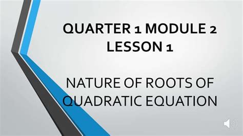 Nature Of Roots Of Quadratic Equation Pptx