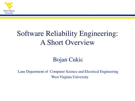 PPT Software Reliability Engineering A Short Overview PowerPoint Presentation ID 799590