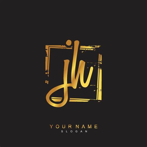 Initial Jh Monogram With Grunge Template Design 21925918 Vector Art At