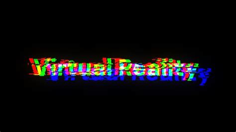 Premium Photo 3d Rendering Virtual Reality Text With Screen Effects Of Technological Glitches