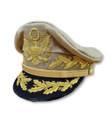 Us Army Peak Cap General Douglas Macarthurs Uniform Military Khaki Hat