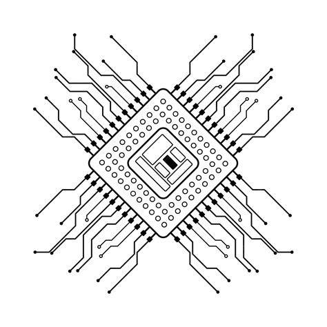 Premium Vector Vector Illustration Of Linear Microcircuit