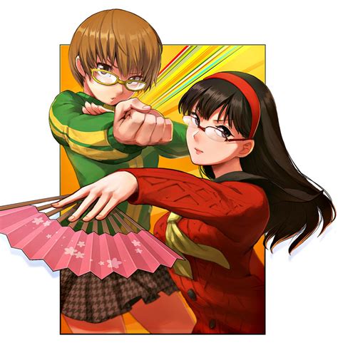 Satonaka Chie And Amagi Yukiko Persona And 1 More Drawn By