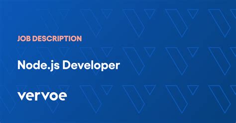 Node Js Developer Job Description Template Vervoe