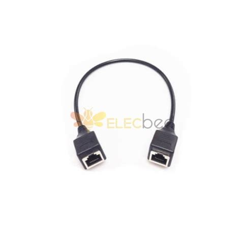 Elecbee RJ45 Ethernet Lan Cable Female To Female Network Extension Cord 60CM Double Connector
